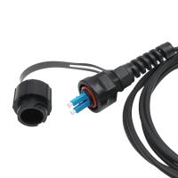 China Outdoor Armored Fiber Optic Cable / With IP67 ODVA Waterproof Connector /Tactical Fiber Optic Cable for sale