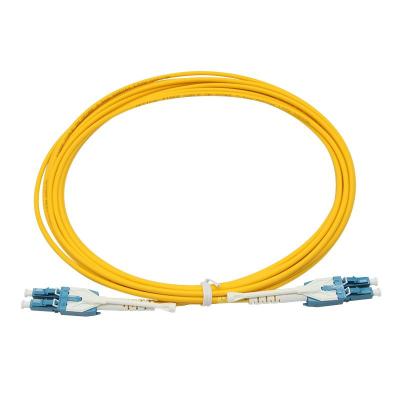 China 5 meter LC/LC - UPC - Singlemode - Uniboot with Pull Push Tab- Duplex OFNR Fiber Optic Patch Cable for sale