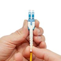 China 5 meter LC/LC - UPC - Singlemode - Uniboot with Pull Push Tab- Duplex OFNR Fiber Optic Patch Cable for sale