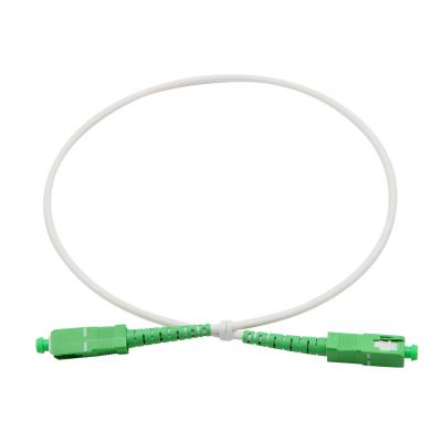 China Simplex OS2 Single Mode Fiber Optic Patch Cord SC APC to SC APC for sale