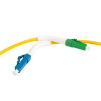 China (Angle Boot 45°) LC/APC To LC/UPC Fibre Patch Cords OD3.0mm Simplex SM G.657A1 Simplex(LSZH) 3M for sale