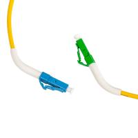 China (Angle Boot 45°) LC/APC To LC/UPC Fibre Patch Cords OD3.0mm Simplex SM G.657A1 Simplex(LSZH) 3M for sale