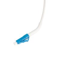 China (Angle Boot 45 Degree ) LC/UPC To LC/UPC Fibre Patch Cords OD3.0mm Simplex SM 1 simplex(LSZH),white color,5M for sale