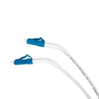 China (Angle Boot 45 Degree ) LC/UPC To LC/UPC Fibre Patch Cords OD3.0mm Simplex SM 1 simplex(LSZH),white color,5M for sale