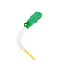 China (Angle Boot 90 Degree ) LC/APC To LC/UPC Fibre Patch Cords OD2.0mm Simplex SM Simplex(LSZH) Yellow Color 3M for sale