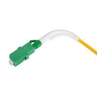 China (Angle Boot 90 Degree ) LC/APC To LC/UPC Fibre Patch Cords OD3.0mm SM Simplex (LSZH) Yellow Color 3M for sale