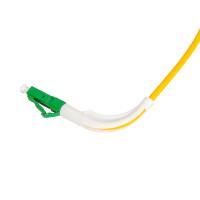 China (Angle Boot 90 Degree ) LC/APC To LC/UPC Fibre Patch Cords OD3.0mm SM Simplex (LSZH) Yellow Color 3M for sale