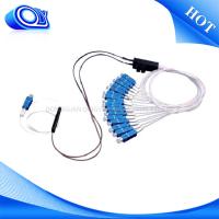 China 1 X 4 PLC Steel Tube Optical PLC Splitter Singlemode / Multimode 1x16 plc splitter SC UPC connector for sale