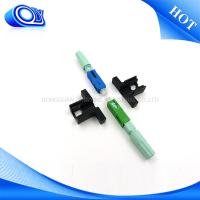 China Blue / Green SC Type Fiber Optic Quick Connector SM Fiber Fast Connector Telecommunication Network for sale
