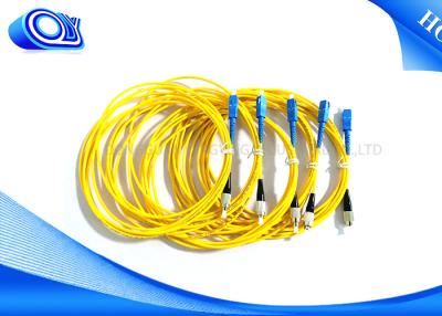 China Singlemode Simplex Fiber Optic Patch Cord With SC LC ST FC Connectors for sale