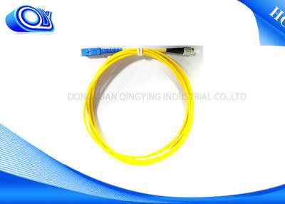 China 3 meters Single mode Fiber Optic Patch Cord SC To FC, 9/125 for sale