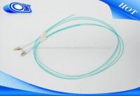 China Gigabit Ethernet Fiber Optic Pigtail 0.9mm Aqua 10G PVC LC / PC OM3 50 / 125um for sale