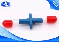 China Simplex Plastic ST-ST Fiber Optic Adapter red and black cap square adapter for sale