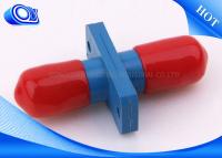 China Simplex Plastic ST-ST Fiber Optic Adapter red and black cap square adapter for sale
