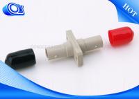 China Simplex Plastic ST-ST Fiber Optic Adapter red and black cap square adapter for sale