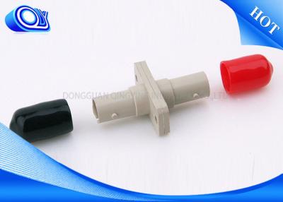 China Simplex Plastic ST-ST Fiber Optic Adapter red and black cap square adapter for sale