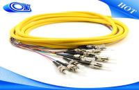 China ST Fiber Optic Pigtail 3 Meters Jacketed 12Pk SM Yellow Jacketed For Multimedia for sale