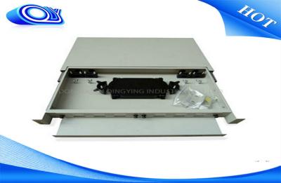 China 24 Port Optical Fiber Patch Panel 300 * 180 * 25mm Drawer Structure For LAN / WAN for sale