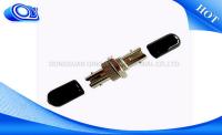 China ST flange Simplex singlemode metal ST adaptor black dust cap Fiber Optic Adapter for FTTH for sale