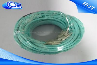 China 50 / 125um OM3 Fiber Optic Patch Cord Low Insertion Loss With 24 Core MPO Connector for sale