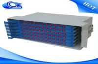 China Light Gray 48 Port Fiber Optic Patch Panel , Fiber Optic Splice Tray For FTTX Systems for sale