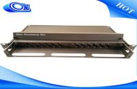 China Compact Design 24 Port Optical Fiber Patch Panel White / Black With Slide Out Drawer for sale