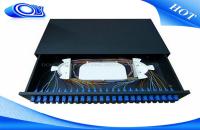China Drawer Type Optical Fiber Patch Panel LC Simplex 48 Port White / Black For FTTH for sale