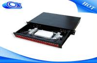 China Light Weight Fiber Distribution Panel , 48 Port Fiber Patch Panel Rack Mount For ODF Tray for sale