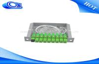 China Compact Design 1 * 8 Optical PLC Splitter Low Insertion Loss For Communication for sale
