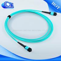 China 12 / 24 Cores MTP MPO Connector OM 3 Multimode Fiber Cable 10m Length for sale