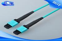 China 12 / 24 Cores MTP MPO Connector OM 3 Multimode Fiber Cable 10m Length for sale