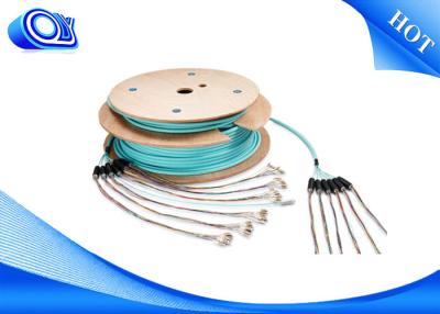 China Armored  Optic Cable , 6 Strand Armored Fiber Optic Cable Multi Mode 24 Cores , Outdoor Fiber Optic Patch Cable for sale