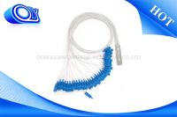 China 1x8 1x16 1X32 PLC Single-Mode/ Multimode Fiber PLC Splitter With Steel Tube G657A cable 0.9mm for sale