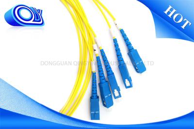 China Yellow Single Mode Fiber Optic Patch Cable G652D 3.0 mm 2.0mm 0.9mm for sale
