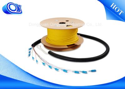 China LC Connector Single Mode / Outdoor Armored Fiber Optic Cable / 12 Strand Multimode Fiber Optic Cable for sale