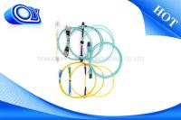 China OM3 MPO / MTP To MPO / MTP Fiber Patch Cord 12 Core Multi Mode for sale