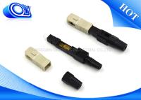 China OEM Gray 9*7*60 Mm Fiber Optic Fast Connector / SC MM Fiber Optic Connector Types for sale