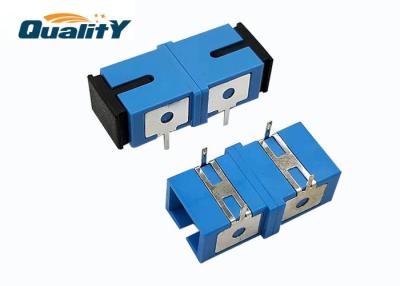 China Flange Low IL SC UPC APC Simplex Optical Fiber Adapter Single Mode Zirconia Sleeve Material for sale