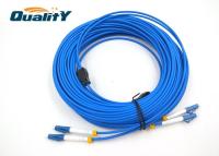 China Armored cable simgle mode G652D cable LC to LC / armored fiber optic patch cable for sale