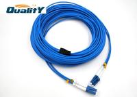 China LC/UPC-LC/UPC，SM，2 Core，G657A1，Armored Fiber Cable, PVC/LSZH，Blue,5.0mm for sale