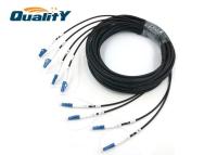 China 4 Core G657A1 Black OD5.0mm Armored Optical Cable LC/UPC-LC/UPC for sale