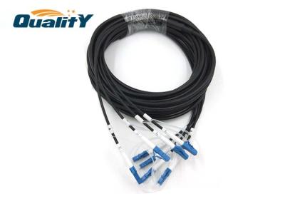 China Armored Fiber Optic Cable G652D G657A 4 Core LC UPC To LC UPC / Armored Fiber Optic Cable Single Mode for sale