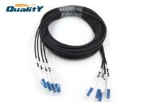 China 4 Core G657A1 Black OD5.0mm Armored Optical Cable LC/UPC-LC/UPC for sale