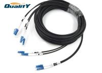 China 4 Core G657A1 Black OD5.0mm Armored Optical Cable LC/UPC-LC/UPC for sale