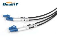 China Armored cable simgle mode G652D cable LC to LC / armored fiber optic patch cable for sale