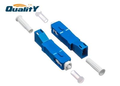 China FTTH LC Female To SC Male Hybrid Flange Fiber Optic Adapter Insertion Loss 0.2dB for sale