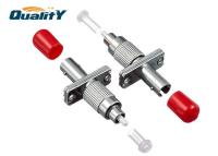China FC To ST Metal Fiber Optic Adapter , Singlemode SM Fiber ST Female To FC Male Conversion Hybrid Adapters for sale