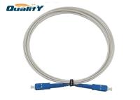 China Drop Cable SC UPC To SC UPC Fiber Optic Patch Cord Simplex White Color for sale