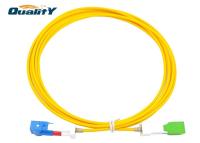 China LC/UPC to LC/UPC  simplex, G652D, D3mm Cable, 0~45°Adjustable Boot Optical Patch Cord white color for sale