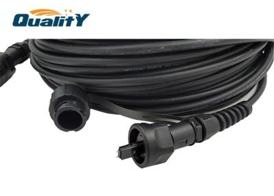 China Armored Fiber Optic Cable /  Male Female ODVA MPO APC Connector / 24 Core Fiber Optic Cable for sale
